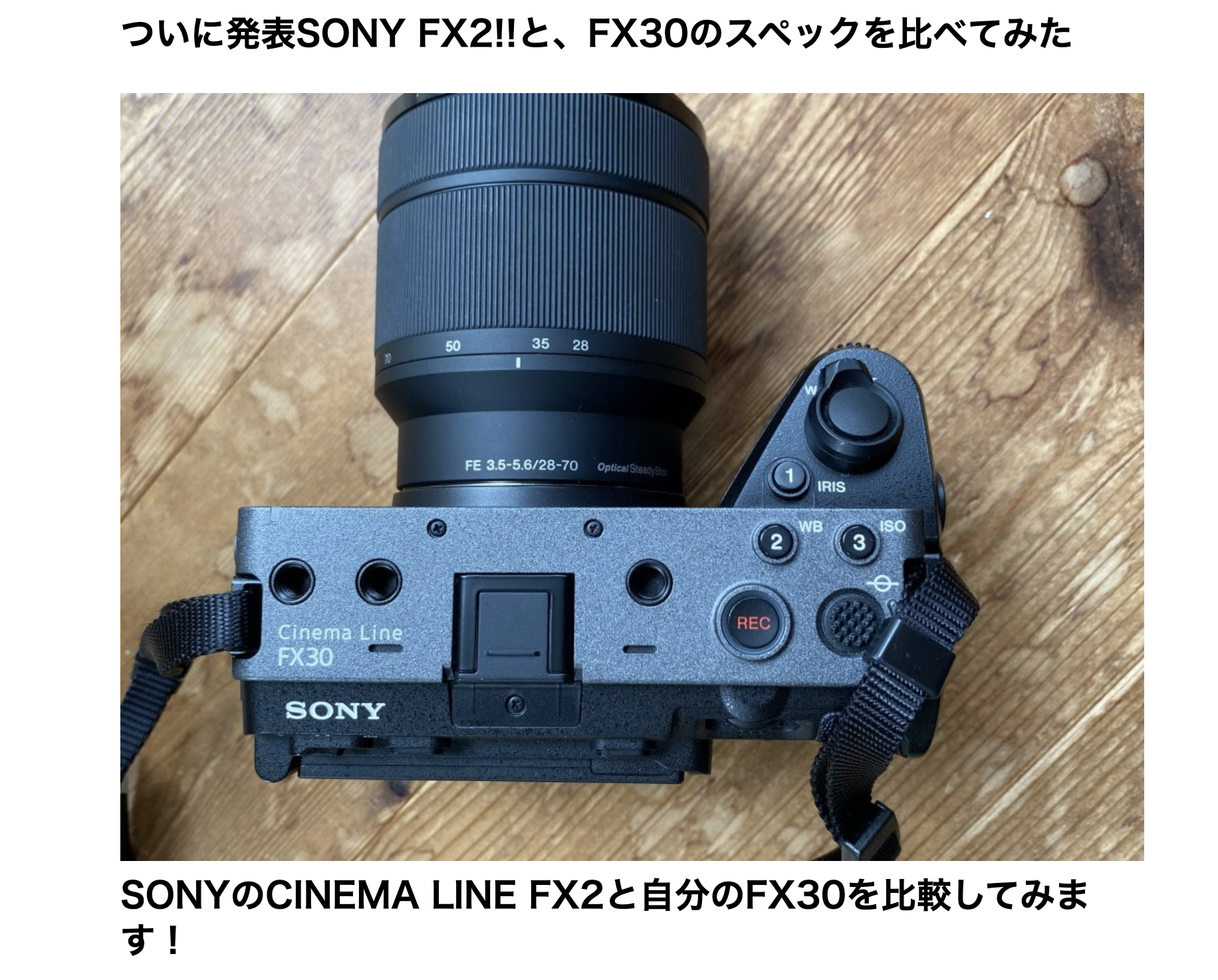 ついに発表SONY FX2!!と、FX30のスペックを比べてみた │ バズメンくんの家電実験室＋映画レビュー